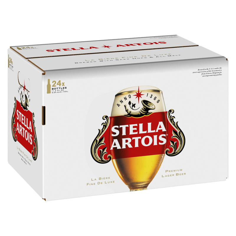 Stella Artois 24pk 11.2oz Btl 5.0% ABV - Stella Artois – BevMo!