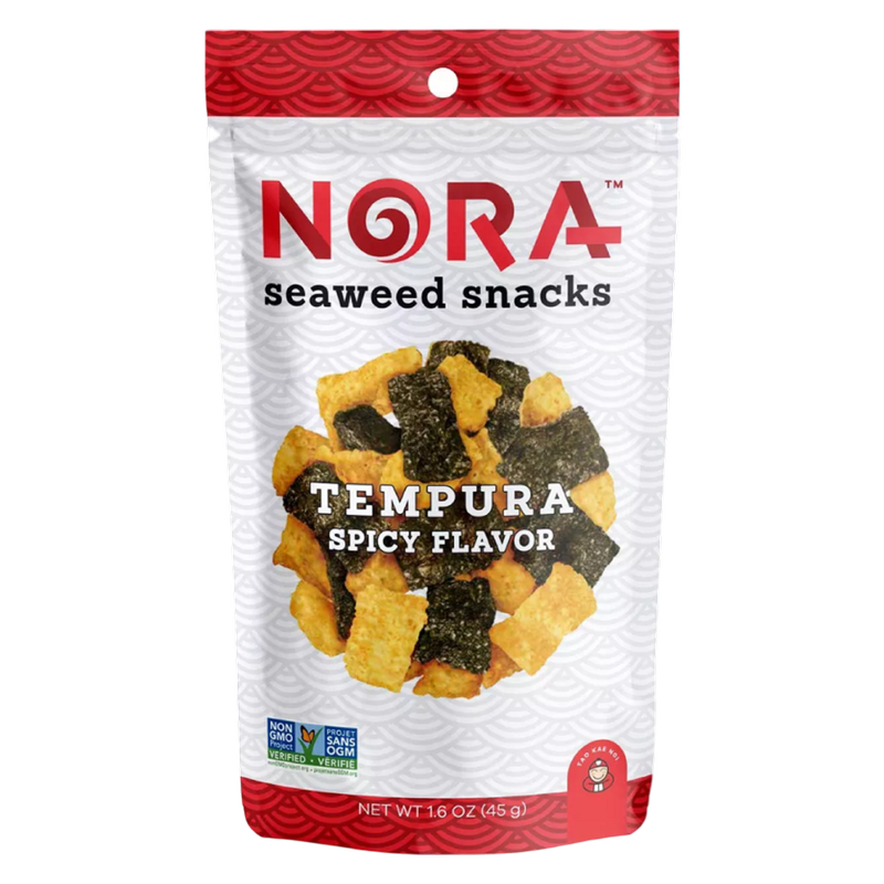 Nora Snacks Seaweed Snacks, Tempura Crispy Spicy, 1.13 oz - Nora – BevMo!