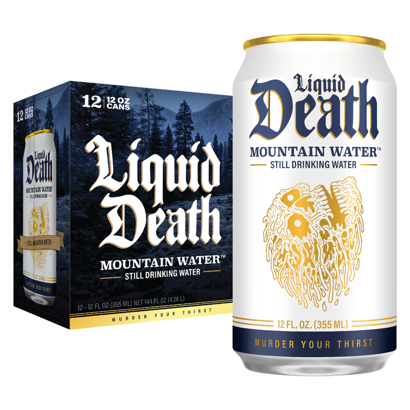 Liquid Death Still Mountain Water 12pk 12oz Can - Liquid Death – BevMo!