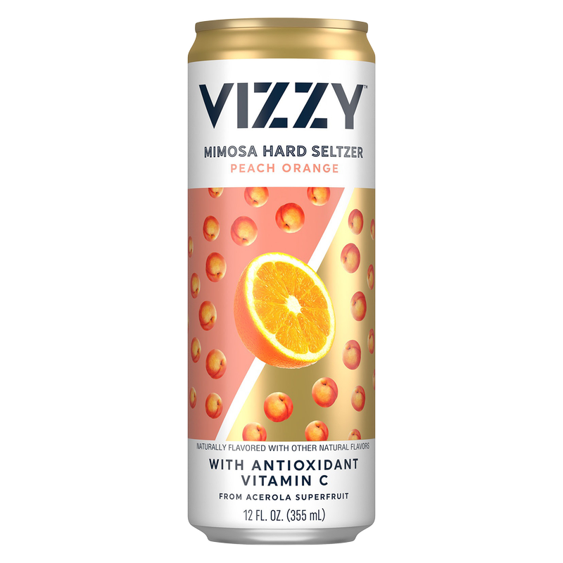 Vizzy Mimosa Hard Seltzer Peach Orange Single 12oz Can 5.0% ABV - BevMo ...