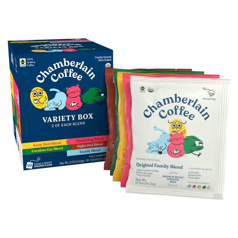 Chamberlain Coffee Variety Pack Chamberlain Single Serve Bags 10 Pack ...
