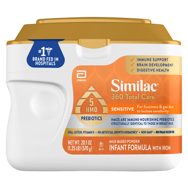 Similac 360 Total Care Sensitive Non-GMO Infant Powder Formula 20.1oz ...