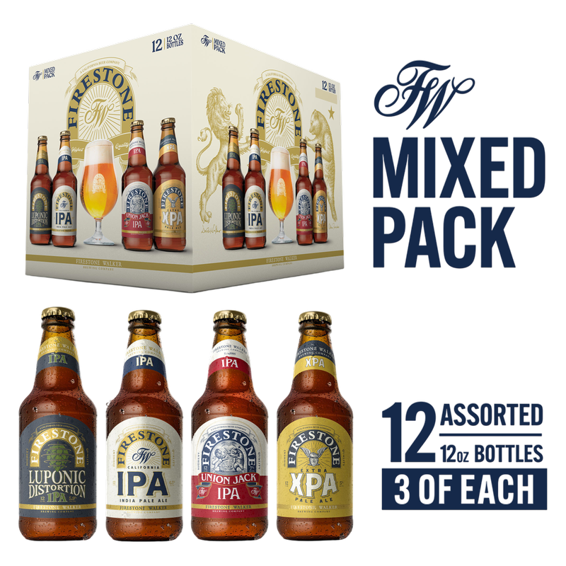 Firestone Walker Crafted Thru Hops IPA Mix Pack 12pk 12oz Btl ...