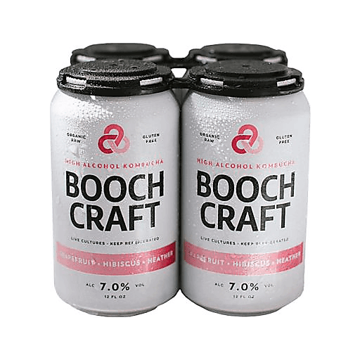Boochcraft Kombucha Grapefruit + Hibiscus + Heather (4PKC 12 OZ ...