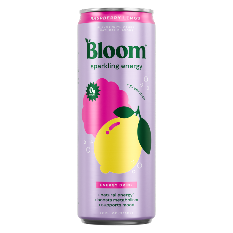 Bloom Raspberry Lemon Sparkling Energy 12oz Can - Bloom Energy – BevMo!
