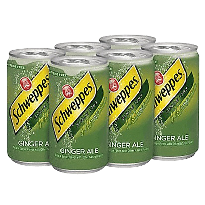 Schweppes Ginger Ale 6pk 7.5oz Mini Can - Schweppes – BevMo!