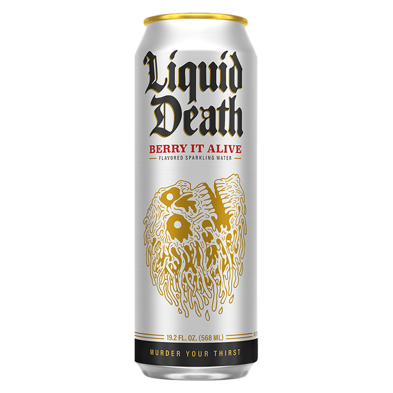 Liquid Death Sparkling Water Berry It Alive 19.2oz King Size Can ...