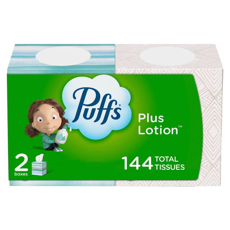 Puffs Plus Lotion Tissues 2pk 72ct - Puffs – BevMo!