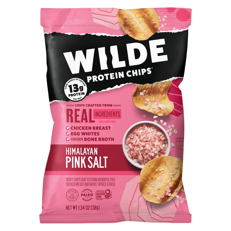 WILDE Protein Chips Himalayan Pink Salt, 1.34oz - WILDE – BevMo!