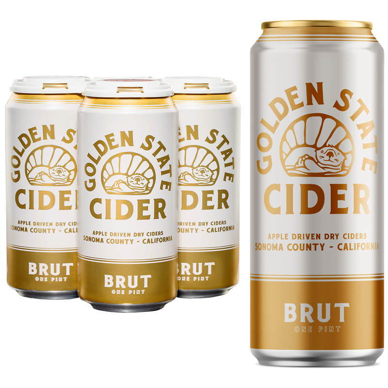 Golden State Cider Brut 4pk 16oz Can 6.9% ABV - Golden State Cider – BevMo!