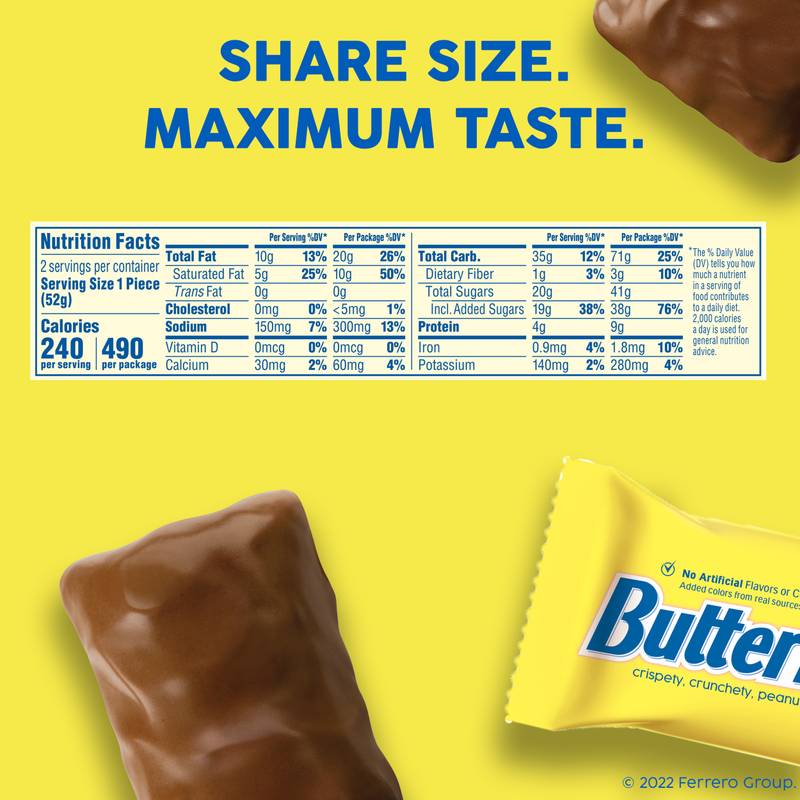 Butterfinger: Chocolatey, Peanut-Buttery, Share Size Candy Bars, 3.7 oz ...
