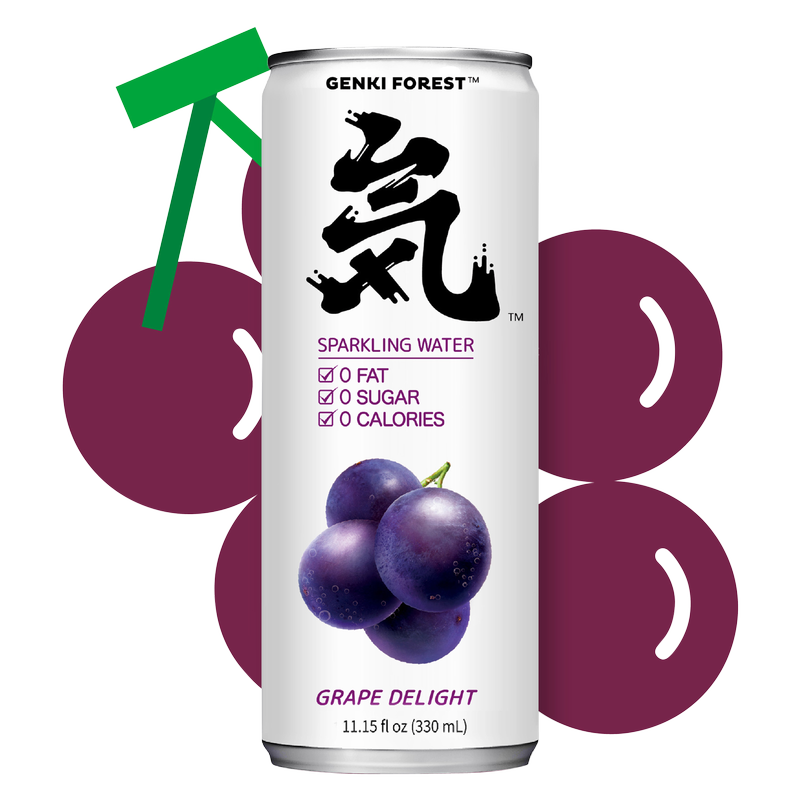 Genki Forest Grape Delight Sparkling Water 11.15oz Can - BevMo! – BevMo!