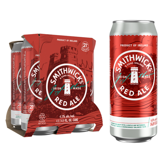 Smithwick's Red Ale 4pk 14.9oz Can 4.5% ABV - Smithwick's – BevMo!