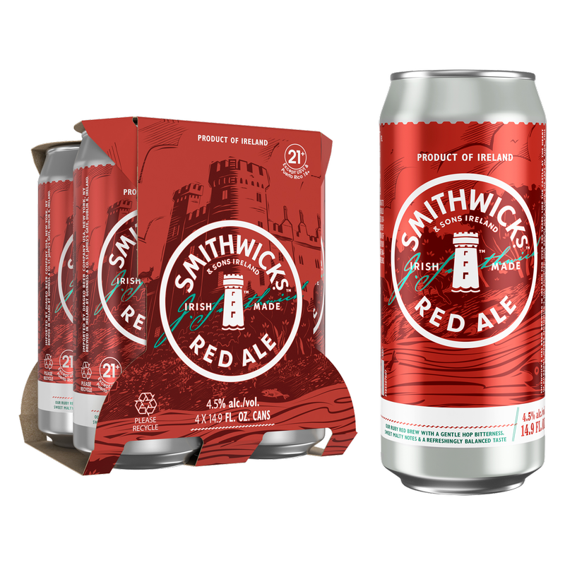 Smithwick's Red Ale 4pk 14.9oz Can 4.5% ABV - Smithwick's – BevMo!