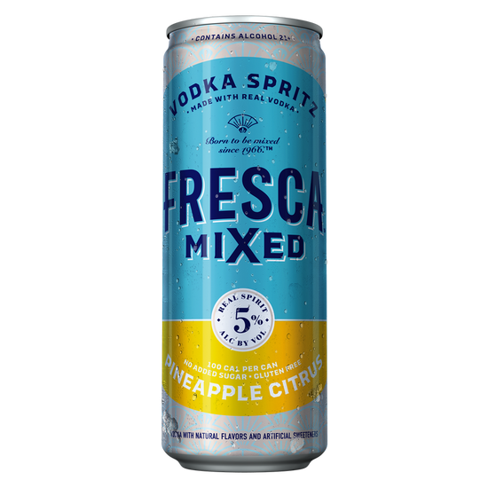 Fresca Mixed Vodka Spritz Pineapple Citrus Single 12oz Can 5% ABV ...