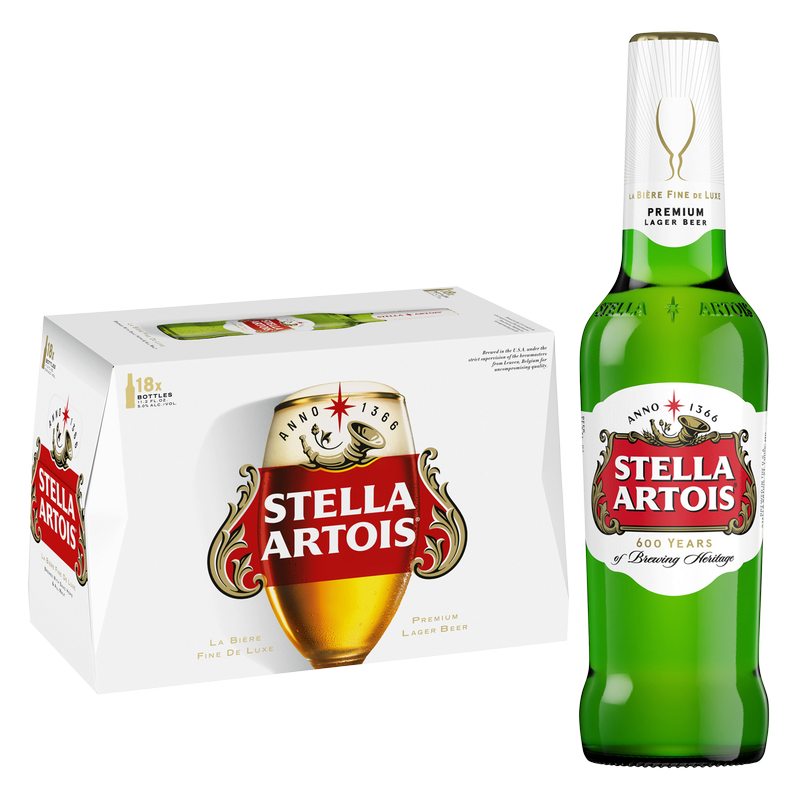 Stella Artois 18pk 11.2oz Btl - Stella Artois – BevMo!