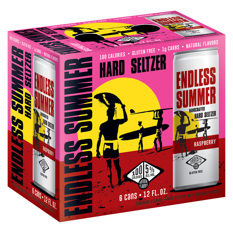 Endless Summer Hard Seltzer Raspberry 6pk 12oz Can - Endless Summer ...