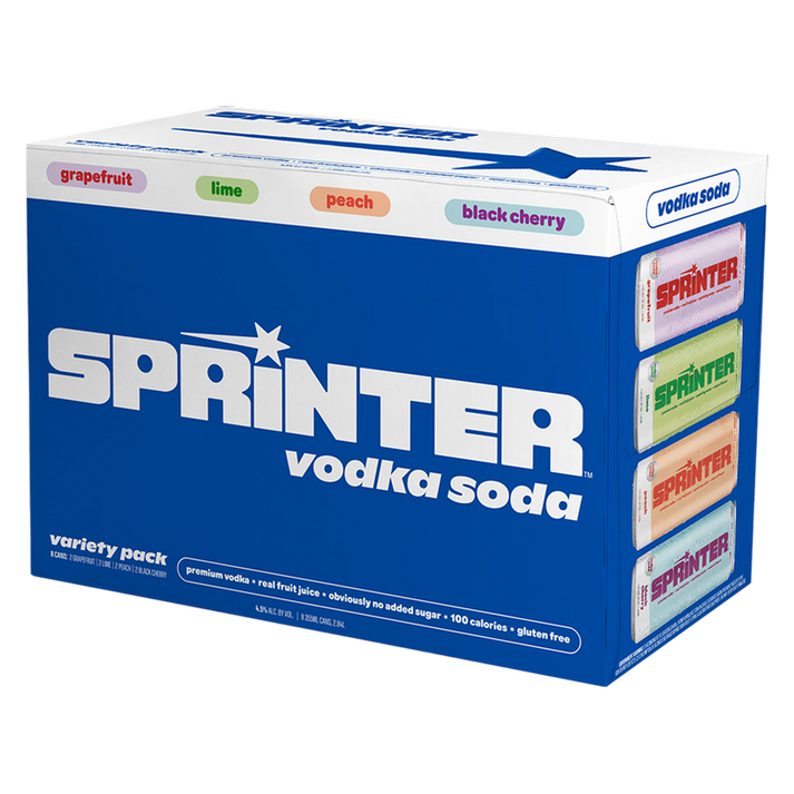 Sprinter Vodka Soda Variety 8pk 12oz Cans 4.5% ABV – BevMo!