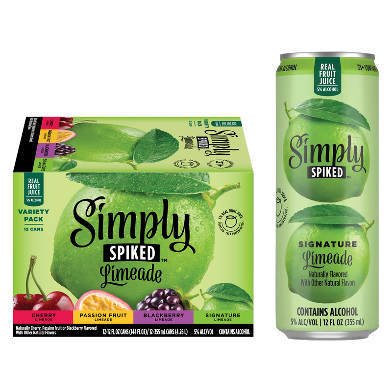 Simply Spiked Limeade Variety Pack 12pk 12oz Cans 5% ABV - Simply ...