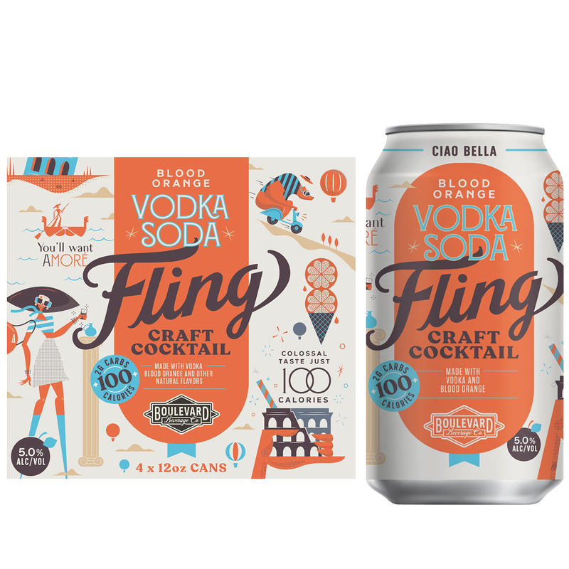 Boulevard Fling Blood Orange Vodka Soda 4pk 12oz Can 5% ABV - Fling ...