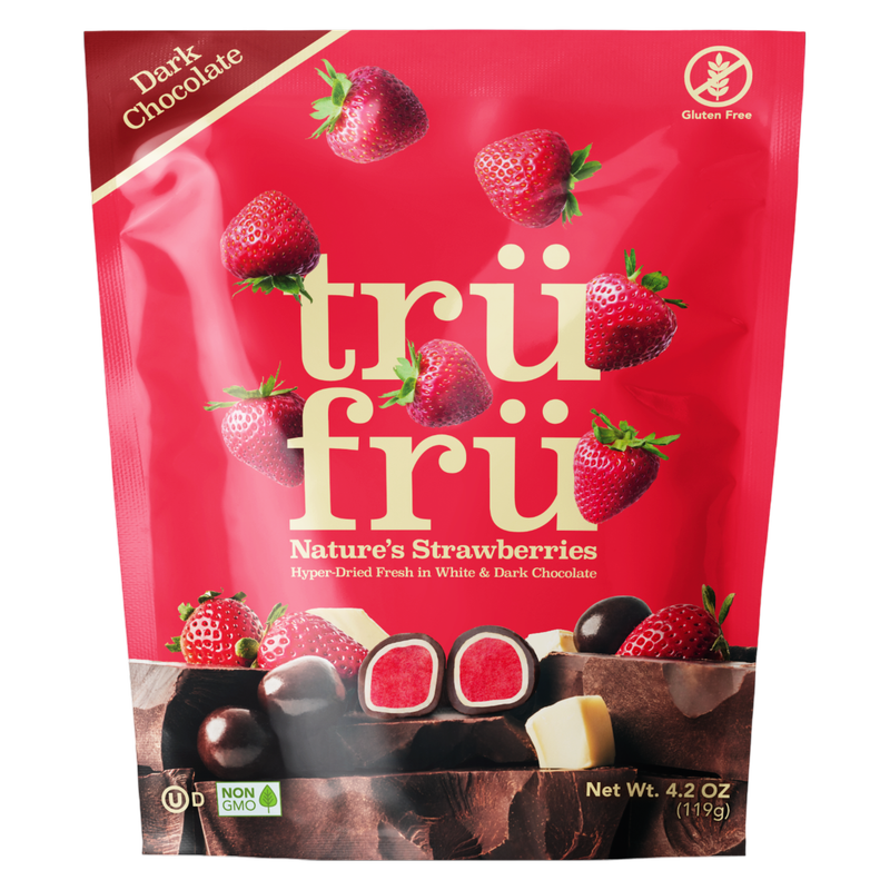 Tru Fru Strawberries Hyper-Dried Fresh in White & Dark Chocolate, 3.4oz ...