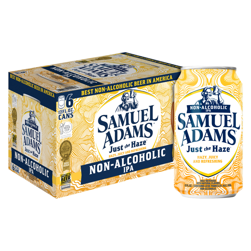 Samuel Adams Just The Haze IPA Non-Alcoholic 6pk 12oz Can 0.5% ABV ...