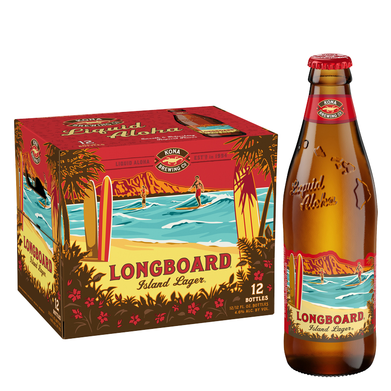 Kona Longboard Island Lager 12pk 12oz Btl 4.6% ABV - Kona Brewing – BevMo!
