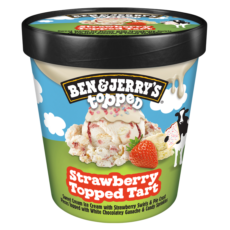 Ben & Jerry's Topped Strawberry Topped Tart Ice Cream 15.2oz - BevMo ...