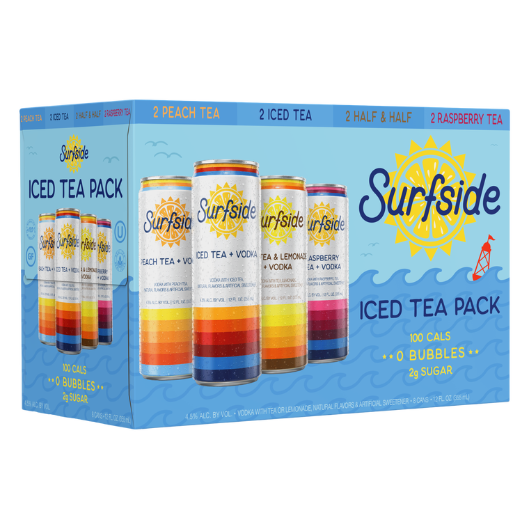 Surfside Iced Tea 8pk 12oz 4.5% ABV - Surfside – BevMo!
