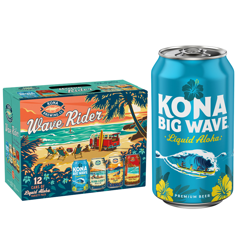 Kona Wave Rider Variety Pack 12pk 12oz Can - Kona Brewing – BevMo!