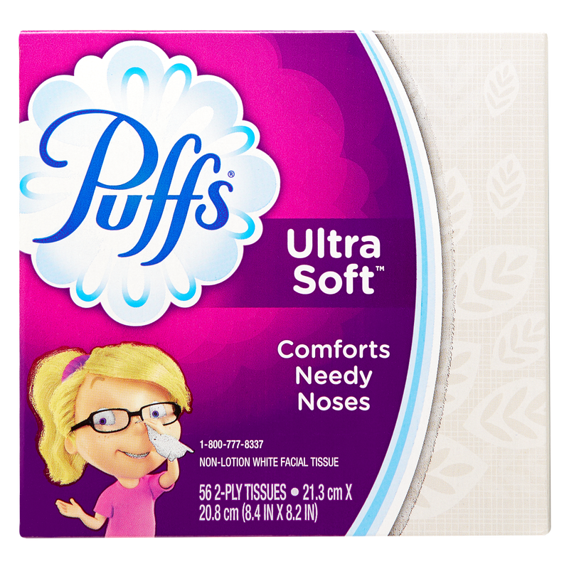 Puffs Ultra Soft & Strong Facial Tissue Box 56ct - Puffs – BevMo!