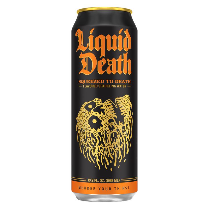 Liquid Death Sparkling Water Squeezed To Death 19.2oz Can - Liquid ...