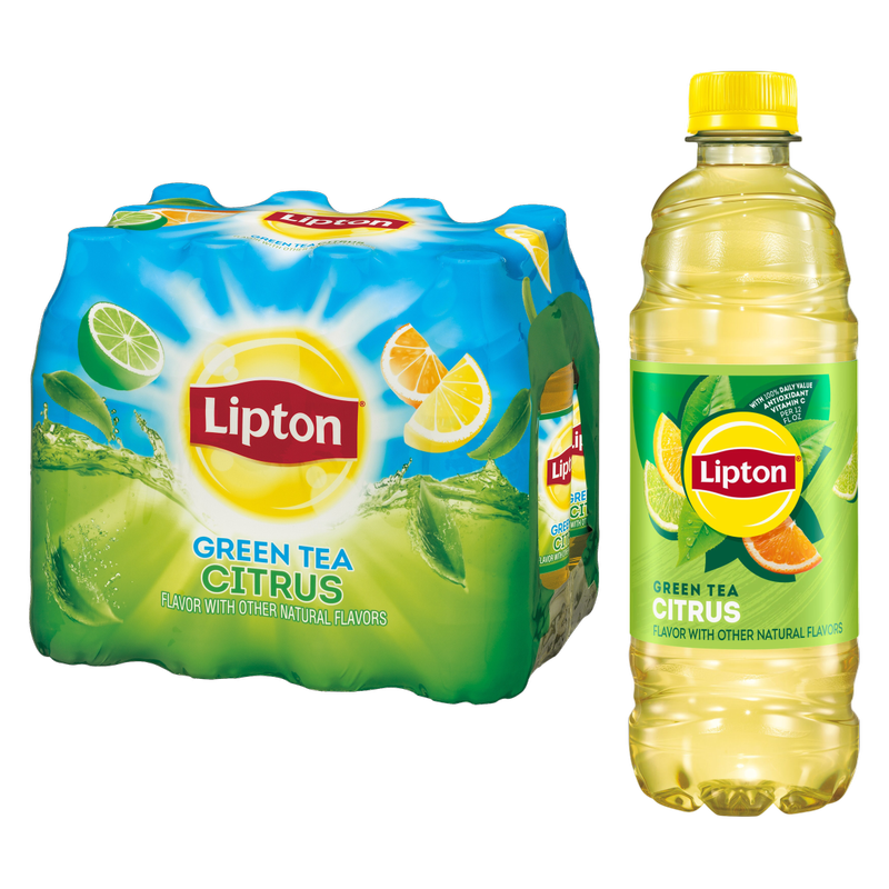Lipton Iced Green Tea with Citrus 12pk 16.9oz Btl - Lipton – BevMo!