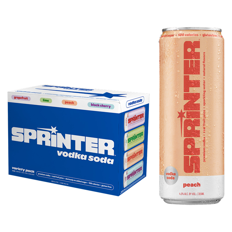 Sprinter Vodka Soda Variety 8pk 12oz Cans 4.5% ABV - Sprinter – BevMo!