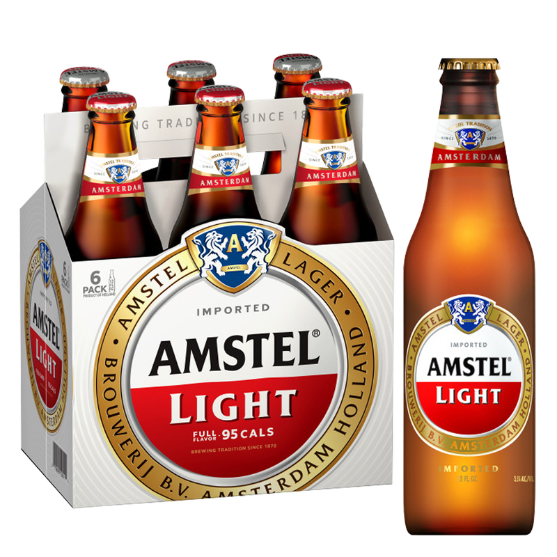 Amstel Light 6pk 12oz Btl 3.5% ABV - Amstel – BevMo!