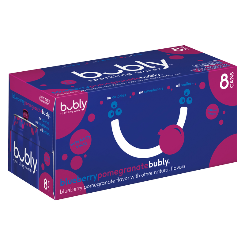 Bubly Blueberry Pomegranate 8pk 12oz Can - bubly – BevMo!