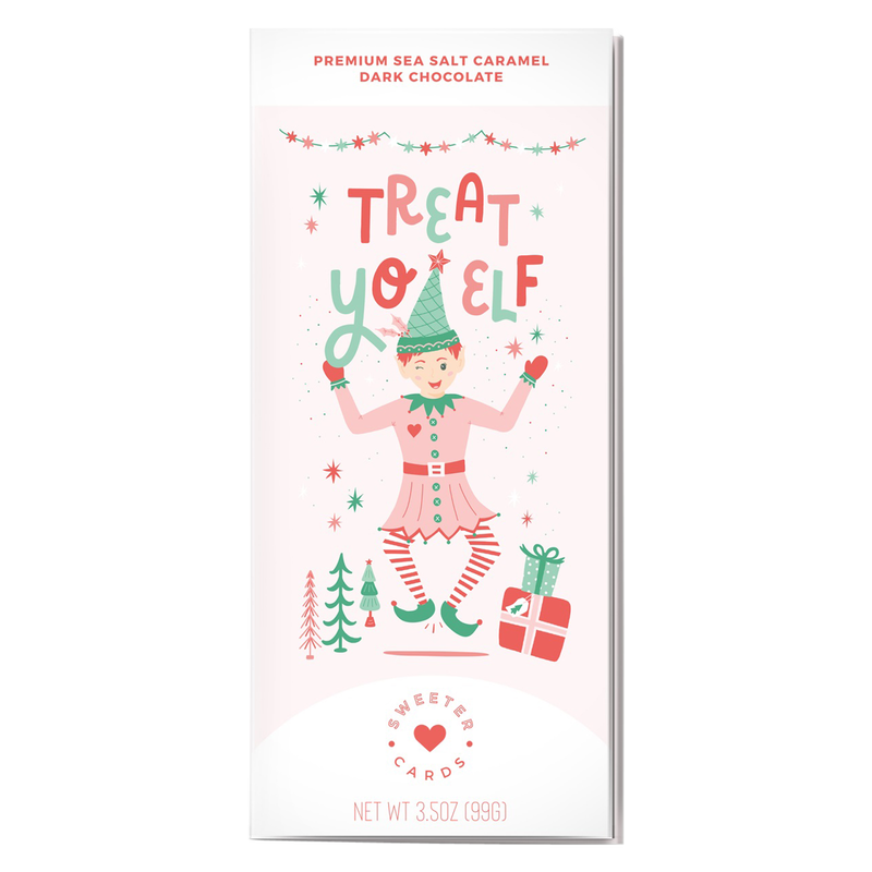 Sweeter Cards 'Treat Yo Elf' Sea Salt Caramel Dark Chocolate Holiday ...