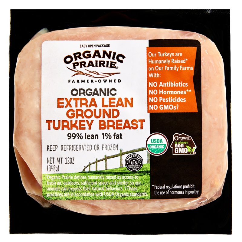 Organic Prairie Extra Lean Frozen Ground Turkey - 12oz – BevMo!