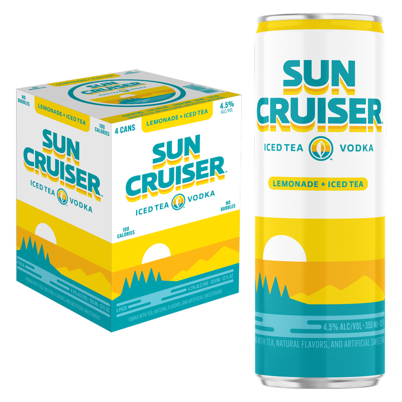 Sun Cruiser Lemonade + Iced Tea Vodka 4pk 12oz Can 4.5% ABV - Sun ...