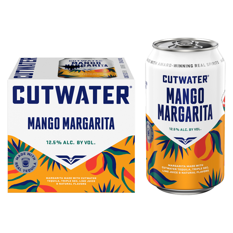 Cutwater Tequila Mango Margarita 4pk 12oz Cans 12.5% ABV - Cutwater ...