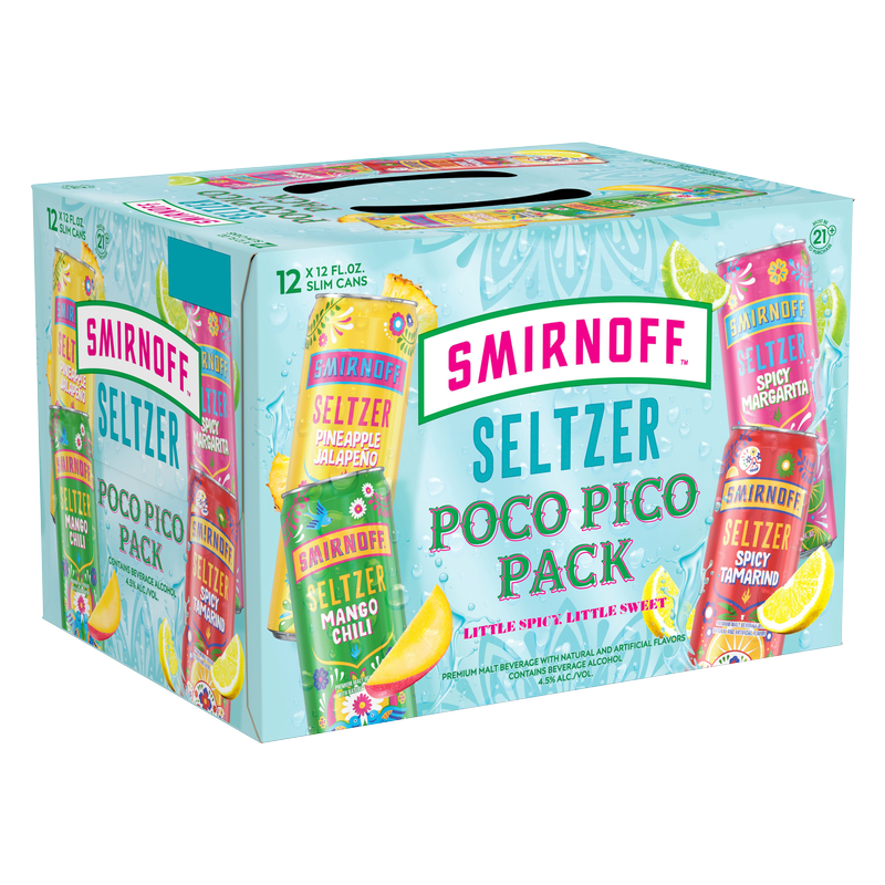 Smirnoff Spiked Seltzer Poco Pico Variety Pack 12pk 12oz Cans – BevMo!