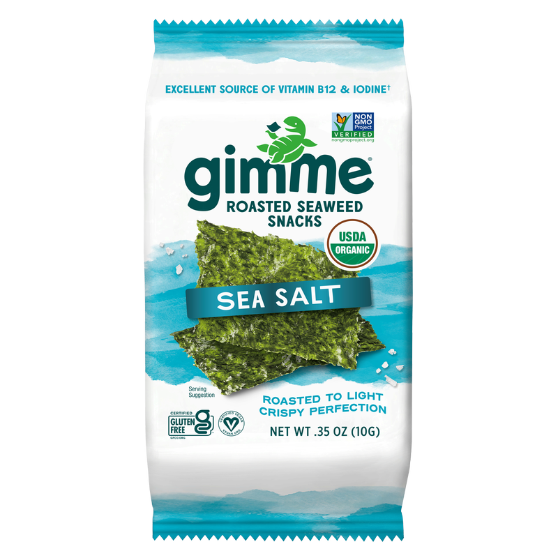 Gimme Organic Sea Salt Premium Roasted Seaweed .35oz - gimMe – BevMo!