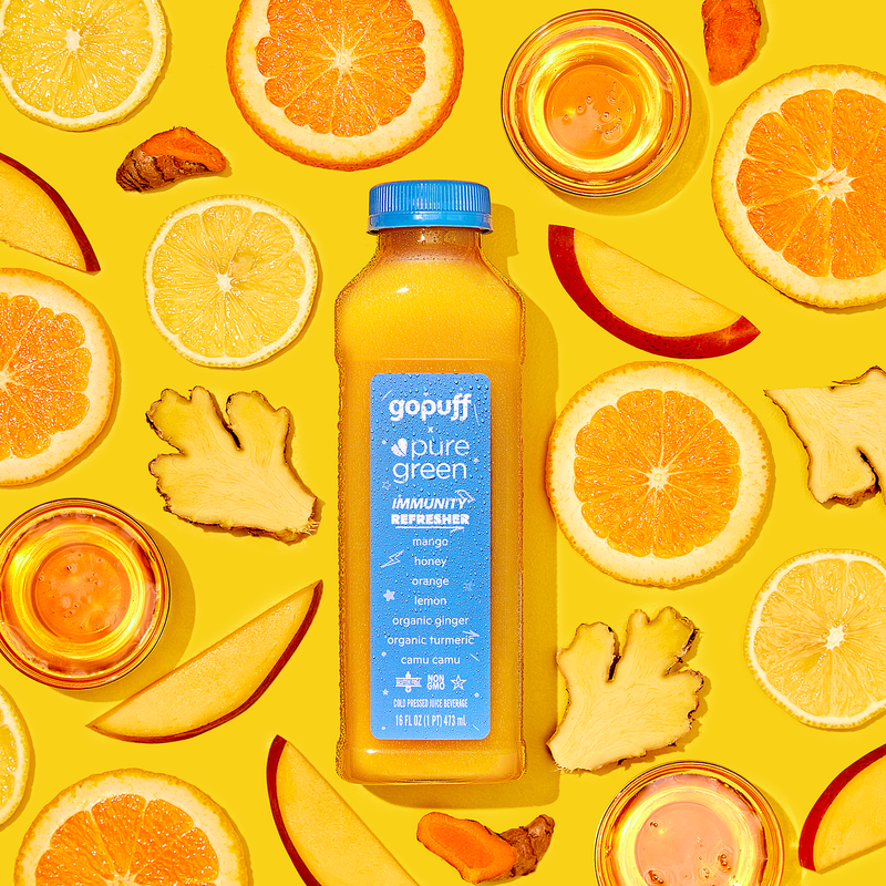Gopuff x Pure Green Immunity Juice Refresher 16 oz - Pure Green – BevMo!