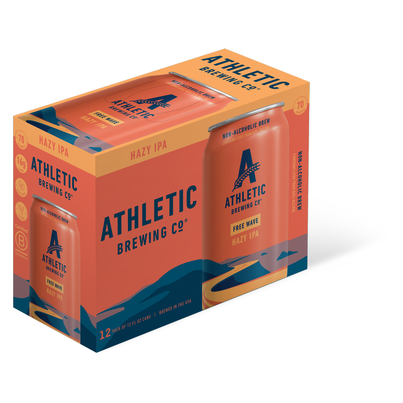 Athletic Brewing Free Wave Non-Alcoholic IPA 12pk 12oz Cans - Athletic ...