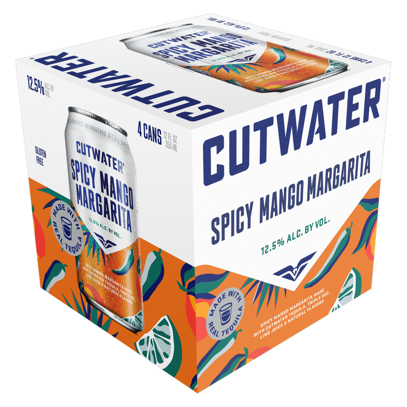 Cutwater Spicy Mango Margarita 4pk 12oz Can - Cutwater – BevMo!