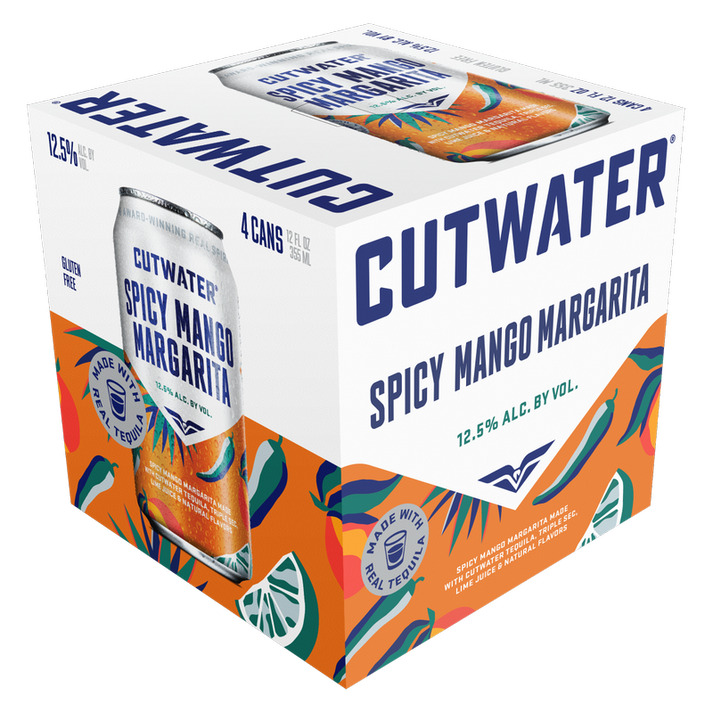 Cutwater Spicy Mango Margarita 4pk 12oz Can - Cutwater – BevMo!