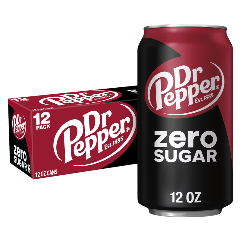 Dr Pepper Zero Sugar 12pk 12oz Can - Dr Pepper – BevMo!