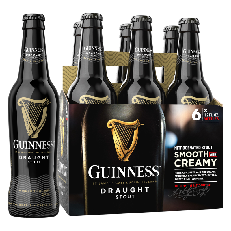 Guinness Draught Stout 6pk 11.2oz Btl 4.2% ABV - Guinness – BevMo!