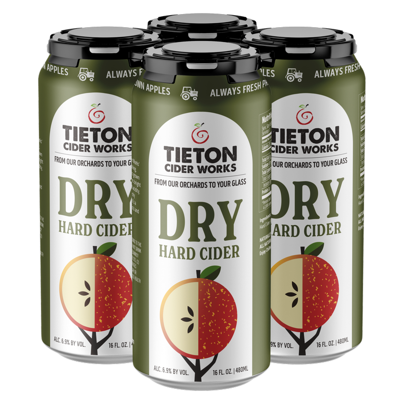 TIETON DRY CIDER 4PKC - Tieton Cider Works – BevMo!