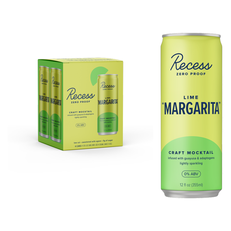 Recess Lime Margarita Mocktail 4pk 12oz Can - Recess – BevMo!